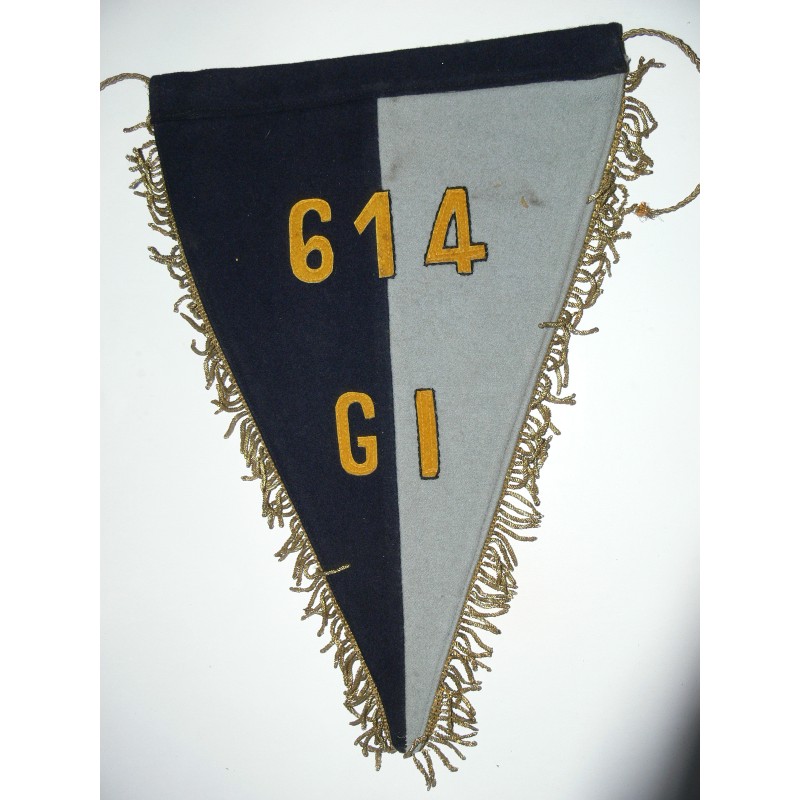 CAVALERIE FANION DE BUREAU BRODE DU 614 EME GROUPE D INTENDANCE